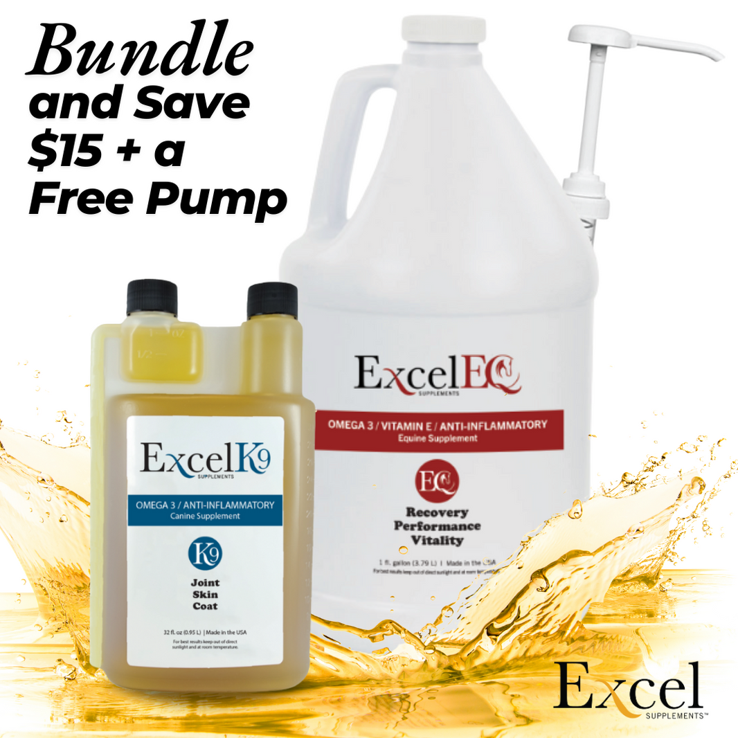 Excel Supplements - Premium Camelina Oil for Horses, Dogs & Healing