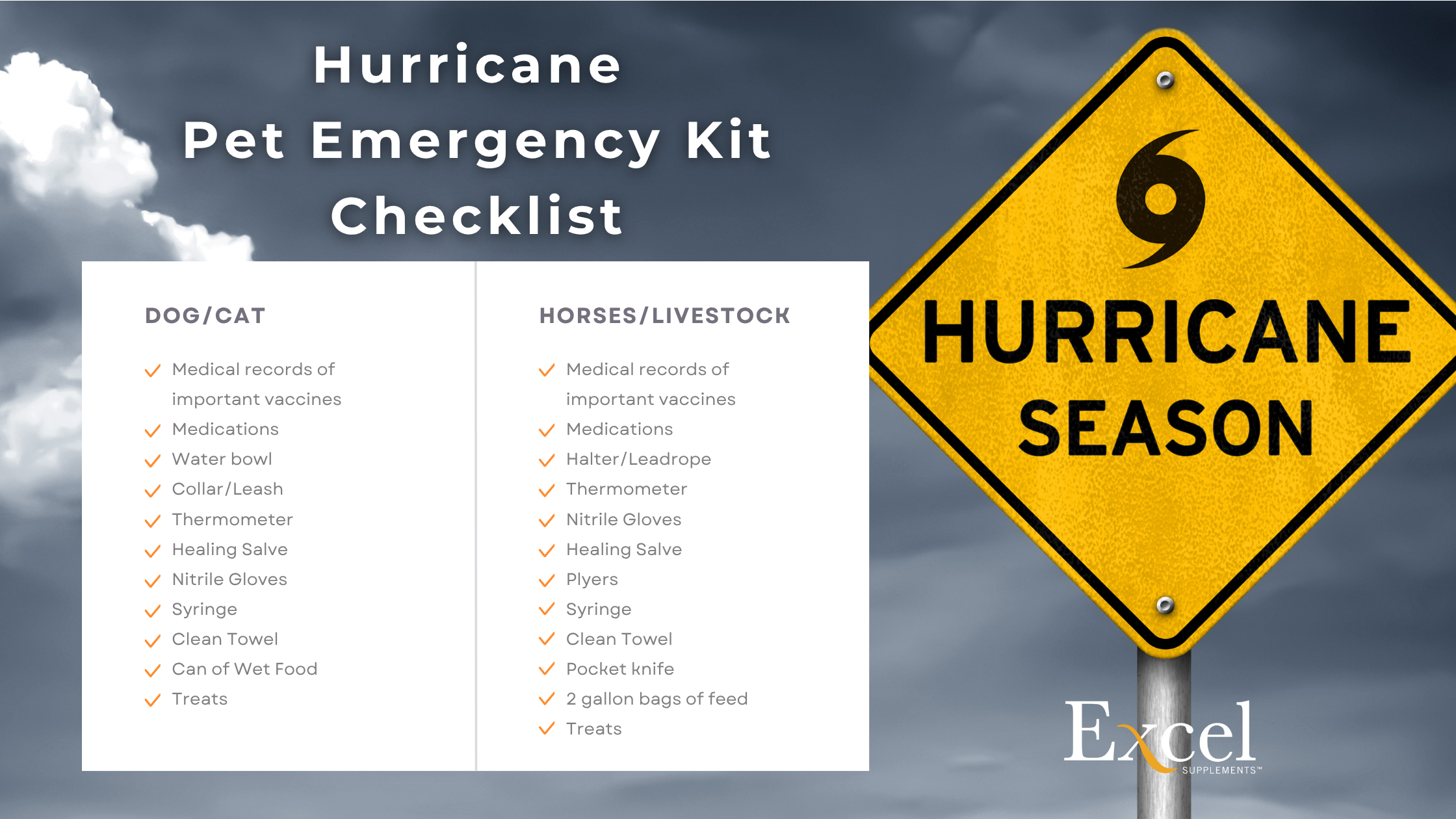 Hurricane Planning for Pets: Horses and Dogs | Excel Supplements